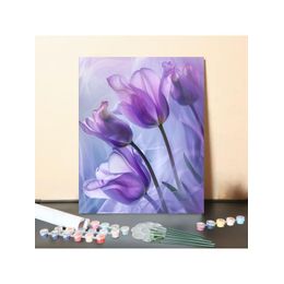 ARTNANAS DIY Malen nach Zahlen Set-"Lavendeltr&auml;ume" | Gr.: 30x40 mit Rahmen