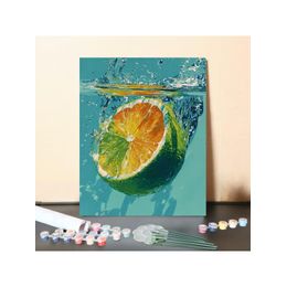 ARTNANAS DIY Malen nach Zahlen Set-"Spritzig" | Gr.: 30x40 mit Rahmen