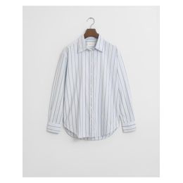 Gant Gestreifte Relaxed Fit Bluse in Light Blue | Gr.: 44