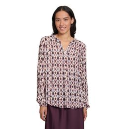 Shirtbluse Cartoon "Cartoon Damen Blusenshirt mit Muster", Damen, Gr. 36, lila (violett, rosa), Obermaterial: 100% Viskose., Casual, figurumspielend, V-Ausschnitt, Blusen