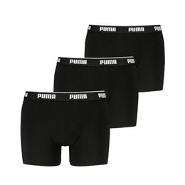 Boxershorts Puma "Puma MEN EVERYDAY BASIC BOXERS 3P", Herren, Gr. XL, schwarz, Single Jersey, Obermaterial: 95% Baumwolle, 5% Elasthan, körpernah, Unterhosen, Komfortabler elastischer Logobund