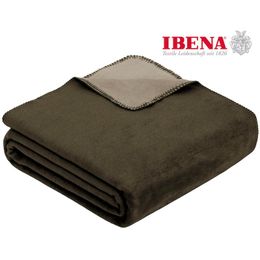 Ibena Wohndecke »Wohndecke Doubleface Dublin« in trendigen Farben dunkelgrün/olivgrün Obermaterial: 58% Baumwolle, 35% Polyacryl, 7% Polyester B/L:...