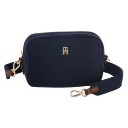Tommy Hilfiger Mini Bag »POPETTE CAMERA BAG«, Damen Umhängetasche, Schultertasche mit TH-Schmuckelement dunkelblau
