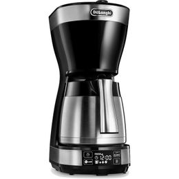 De'Longhi DE'LONGHI Filterkaffeemaschine »ICM 16731« 1, 25 l Kaffeekanne Papierfilter schwarz/silber