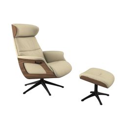 FLEXLUX Relaxsessel &raquo;R&uuml;cken u. Kopfverstellung, ergonomisch, Airchannels, klasse Komfort&laquo; R&uuml;cken- & Kopfteilverstellung, Drehbar, Armlehne Walnuss,...