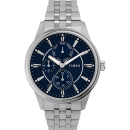 Timex Multifunktionsuhr &raquo;CHICAGO&laquo; Quarzuhr, Armbanduhr, Herrenuhr, Edelstahlarmband, Datum, Leuchtzeiger edelstahlfarben Multifunktionsuhr f&uuml;r Herren