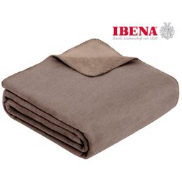 Ibena Wohndecke »Wohndecke Doubleface Dublin« in trendigen Farben espresso/hellbraun Obermaterial: 58% Baumwolle, 35% Polyacryl, 7% Polyester B/L:...