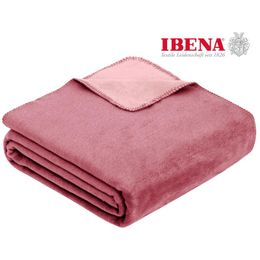Ibena Wohndecke »Wohndecke Doubleface Dublin« in trendigen Farben rosa/dunkelrosa Obermaterial: 58% Baumwolle, 35% Polyacryl, 7% Polyester B/L: 150...