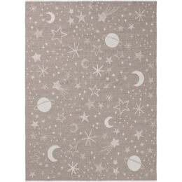 Biederlack Babydecke &raquo;Babydecke Universe&laquo; 75 x 100, mit kurzen Fransen beige Schurwolle