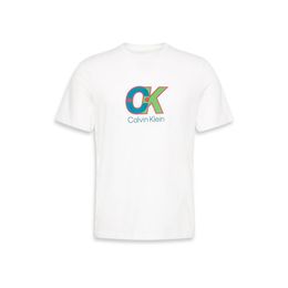 Calvin Klein T-Shirt Herren Gr&ouml;&szlig;e M gr&uuml;n / petrol / rot / wei&szlig;