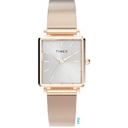 Timex Quarzuhr »TRANSCEND« Armbanduhr, Damenuhr, Edelstahlarmband, analog roségoldfarben Armbanduhr für Damen