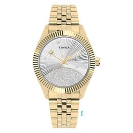 Timex Quarzuhr &raquo;LEGACY&laquo; Armbanduhr, Damenuhr, Edelstahlarmband, Leuchtzeiger goldfarben Armbanduhr f&uuml;r Damen