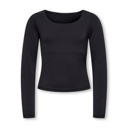 KIDS Only Langarmshirt »KOGEA L/S 2-WAYS FIT TOP CS JRS NOOS« Black 134/140 134/140 Shirt von KIDS Only für Mädchen