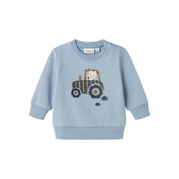 name it Sweatshirt &raquo;NBMLIMBS &ndash; Sweater mit s&uuml;&szlig;em Print und Baumwolle&laquo;, bedruckt, casual, regular fit, Sweatware, Rundhals Dusty Blue 80 80 Sweater...