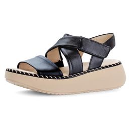 Gabor Sandalette, Plateau, Sommerschuh, Rimchensandale mit Best Fitting-Ausstattung schwarz 41 41 Sandalette mit Ziernähten an der Rahmennaht