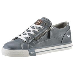Mustang Shoes Sneaker, Freizeitschuh, Halbschuh, Schnürschuh mit Außenreißverschluss grau 41 41 Modischer Sneaker mit Ziernähten