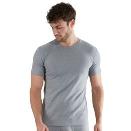 Götzburg GÖTZBURG Thermounterhemd »Thermo« wärmend, Kurzarm, Rundhalsausschnitt, eng, elastisch, Baumwollmix grau-mittel-melange 6L 6L Herren Thermo-Shirt...