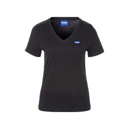HUGO BLUE T-Shirt »Classic V« mit Logo, V-Ausschnitt Black 001 M M Shirt von HUGO Blue Womenswear