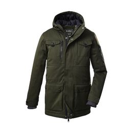 Killtec Parka »KOW 190 BYS PRK« Langer Funktionsparka, wasser- und winddicht, Teddyfell-Futter olivgrün 164 164 Kinder Winterparka mit Kapuze