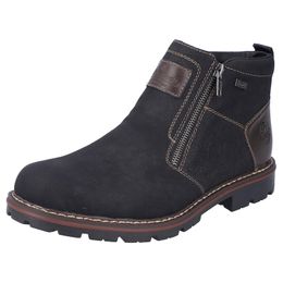 Rieker Winterstiefelette, Winterboots, Warmfutter, Reißverschlüsse, mit TEX-Ausstattung schwarz-kastanie 40 40 Mit zwei Reißverschlüssen