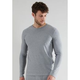 Götzburg GÖTZBURG Unterziehshirt »Thermo« Rundhalsausschnitt, langärmelig, eng, Baumwollmix, Langarm grau-mittel-melange 6L 6L Herren Longsleeve von Götzburg
