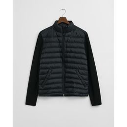 Gant Steppjacke »MIXED MEDIA« Ärmel aus Strick, regular fit, Stehkragen BLACK L L Jacke von Gant