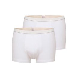 Bugatti Boxer &raquo;Rom&laquo; 2er Pack, weich, basic, eng, atmungsaktiv, breiter Bund, Baumwollmix wei&szlig;-hell-uni 7 (XL) 7 (XL) Pants von Bugatti