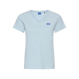HUGO BLUE T-Shirt »Classic V« mit Logo, V-Ausschnitt Light/Pastel Blue 452 XXXL(46) XXXL(46) Shirt von HUGO Blue Womenswear