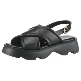 Gabor Sandalette »YORK«, Plateau, Riemchensandale, Sommerschuh in trendigem Look, G-Weite schwarz 41 41 Sandalette mit Überkreuzbandagen,...