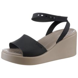 Crocs Keilsandalette »Brooklyn Ankle Strap Wedge«, Plateausandale, Sandale in Bequemweite G (= weit) schwarz-braun 39 39 Modische Sandaletten von...