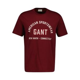 Gant T-Shirt »PRINTED GRAPHIC« Regular Fit, Rundhals PLUMPED RED 5XL 5XL Rundhalsshirt von Gant