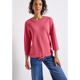 Street One 3/4-Arm-Shirt in Strick-Look Qualit&auml;t almond coral 46 46 3/4-Arm-Shirt von Street One