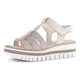 Gabor Sandalette, Plateau, Sommerschuh, Riemchensandale mit Best Fitting-Ausstattung rosé 44 44 Sandalette mit regulierbarem Klettverschluss