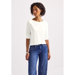 Street One 3/4-Arm-Shirt U-Boot-Ausschnitt und 3/4-Ärmel mit Bündchen off white 46 46 Basic-Shirt von Street One
