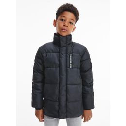 Calvin Klein Jeans Winterjacke »ESSENTIAL PUFFER JACKET« mit Kapuze für Kinder bis 16 Jahre und Calvin Klein Markenlabel black 4/104 4/104 Jacke...