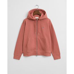 Gant Kapuzensweatjacke &raquo;SHIELD ZIP HOODIE&laquo; Grafische -Stickerei auf der Brust FADED BRICK XL XL Sweatjacke von Gant
