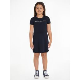 Tommy Hilfiger A-Linien-Kleid »PUNTO FIT & FLARE DRESS SS« Kinder bis 16 Jahre mit Logoschriftzug Desert Sky 7 (122) - N-Gr N-Gr 7 (122) Bequem und...