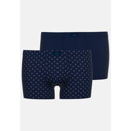 Götzburg GÖTZBURG Boxershorts »Bray« 2er Pack, mit Muster, atmungsaktiv, Baumwollmix, weich, elastisch blau-dunkel-Minimal 5M 5M Herrenshorts von Götzburg