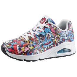 Skechers Sneaker »UNO-COLOR DOODLE« mit buntem Print, Freizeitschuh, Halbschuh, Schnürschuh multifarben 36 36 Sneaker mit Air cooled Memory Foam