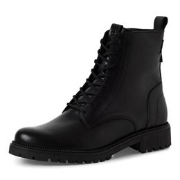 Tamaris Schn&uuml;rstiefelette, Blockabsatz, Schn&uuml;rboots, Businessschuh mit dezenten Ziern&auml;hten schwarz 41 41 Klassische Stiefelette mit seitlichem...