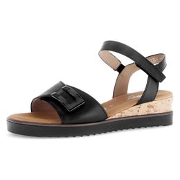 Gabor Keilsandalette &raquo;GENUA&laquo;, Riemchensandale, Komfortschuh, Sommerschuh, Schmuckelement, Weite G schwarz 41 41 Sandalette mit praktischen...