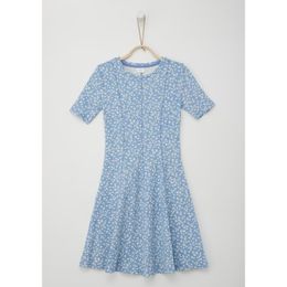 s.Oliver JUNIOR Sommerkleid mit All-Over Print Mid Blue AOP 158 - N-Gr N-Gr 158 Kleid von s.Oliver Junior