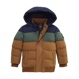 FIRST INSTINCT BY Killtec Steppjacke »FIOW 9 MNS QLTD JCKT« Gefütterte, wasserabweisende Jacke mit Colourblock-Design und Fleece braun 98/104...