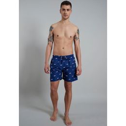 Ceceba Badeshorts mit tollem Print für warme Sommertage, bequem, schnelltrocknend blau 4S - N-Gr N-Gr 4S Mittellange Herren-Badeshorts von Ceceba