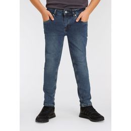 Kidsworld Stretch-Jeans », Basic-Jeans für Jungen« Regular Fit, schmale Beinform, mit verstellbarem Gummizug blue stone 146 - N-Gr N-Gr 146...