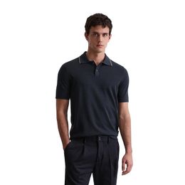 Marc O'Polo MARC O'POLO Poloshirt »DFB Travel Collection« aus Strick, aus reiner Bio-Baumwolle, regular fit deep night blue L L Strick-Poloshirt von Marc O'Polo