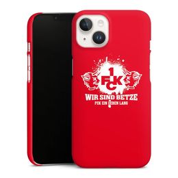 DeinDesign iPhone 14 Handy Premium Case Smartphone Handyh&uuml;lle Schutzh&uuml;lle matt 1. Fc Kaiserslautern Spruch Official Licensed Product Premium Case