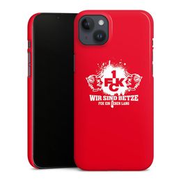 DeinDesign iPhone 14 Plus Handy Premium Case Smartphone Handyh&uuml;lle Schutzh&uuml;lle gl&auml;nzend 1. Fc Kaiserslautern Spruch Official Licensed Product Premium Case