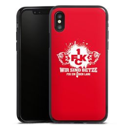 DeinDesign iPhone X Handy Silikon H&uuml;lle Case schwarz Handyh&uuml;lle 1. Fc Kaiserslautern Spruch Official Licensed Product