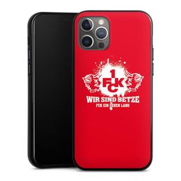 DeinDesign iPhone 12 Pro Handy Silikon H&uuml;lle Case schwarz Handyh&uuml;lle Spruch 1. Fc Kaiserslautern Official Licensed Product
